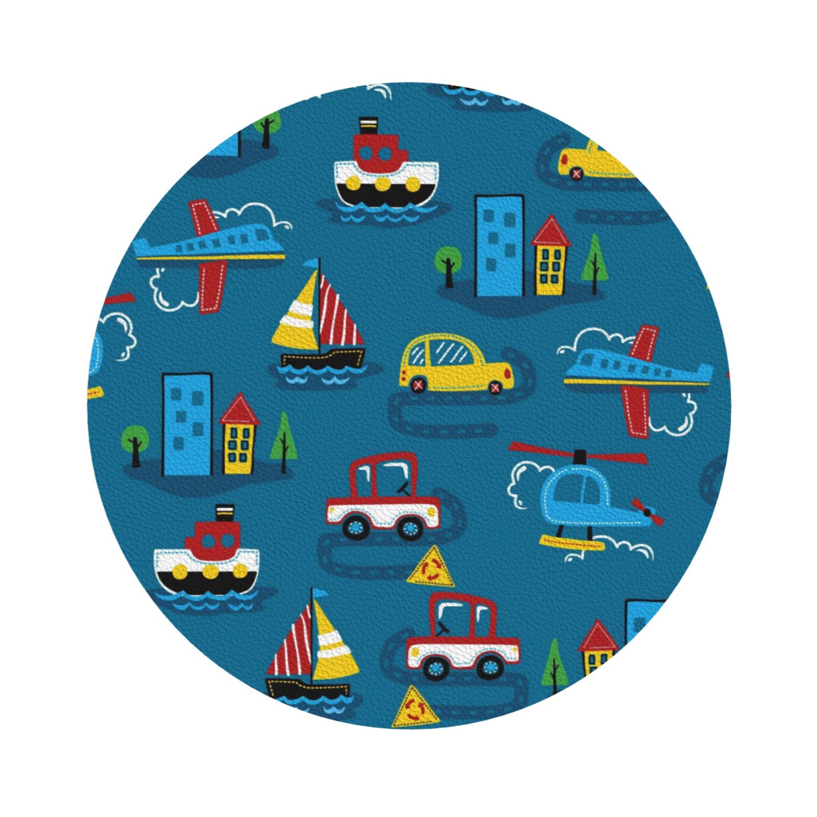 Ocsxa Transportations With Buildings,Cartoon Transportations Coasters ...