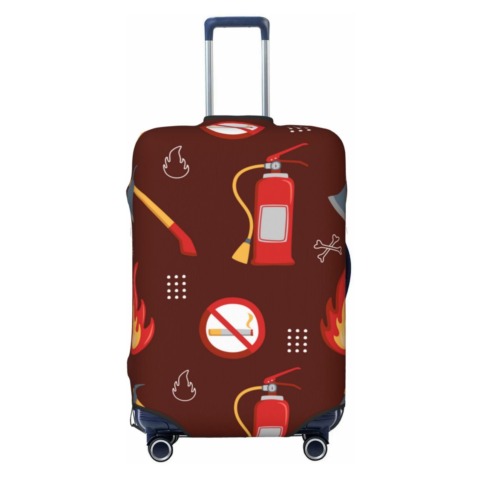 Ocsxa Travel Dust Proof Suitcase Cover Fire Extinguisher Print Luggage
