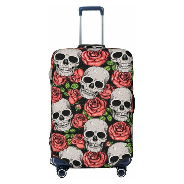 Ocsxa Travel Dust Proof Suitcase Cover Skull And Roses Print Luggage