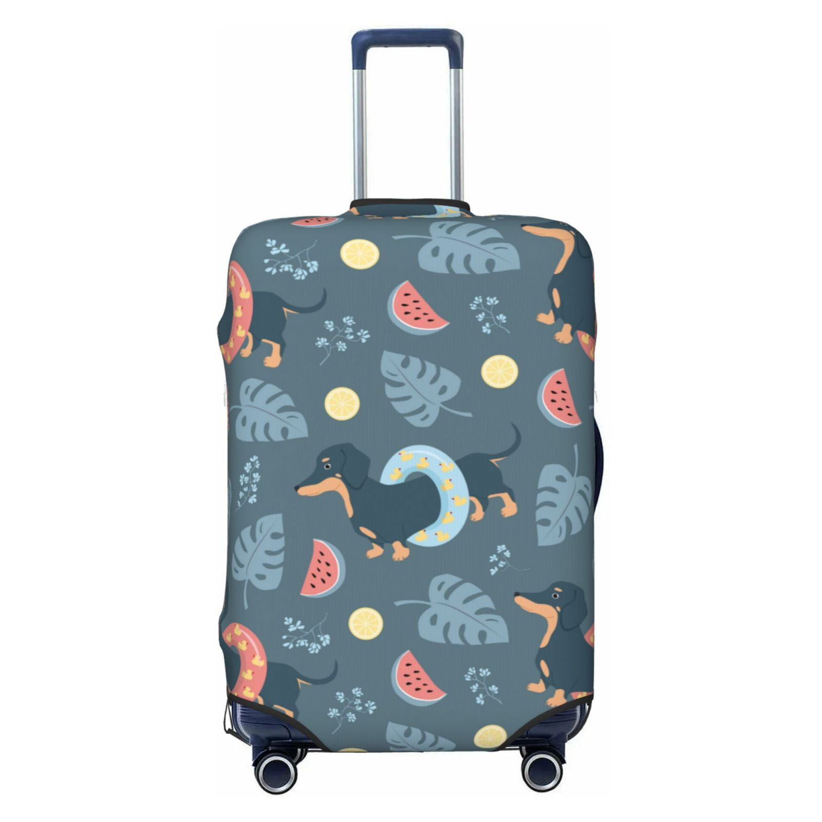 Ocsxa Travel Dust Proof Suitcase Cover Watermelons Dachshunds Print
