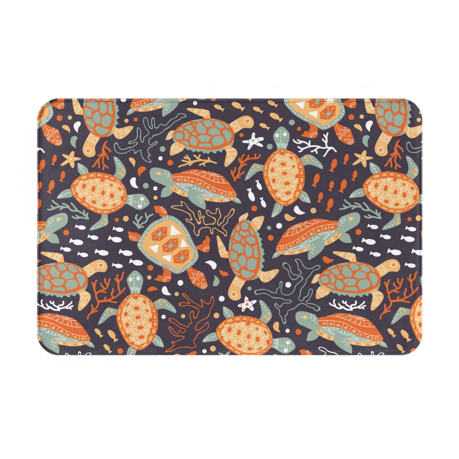 Ocsxa Turtles And Sea Plants Door Mat 16"X24", Indoor/Outdoor Mat ...