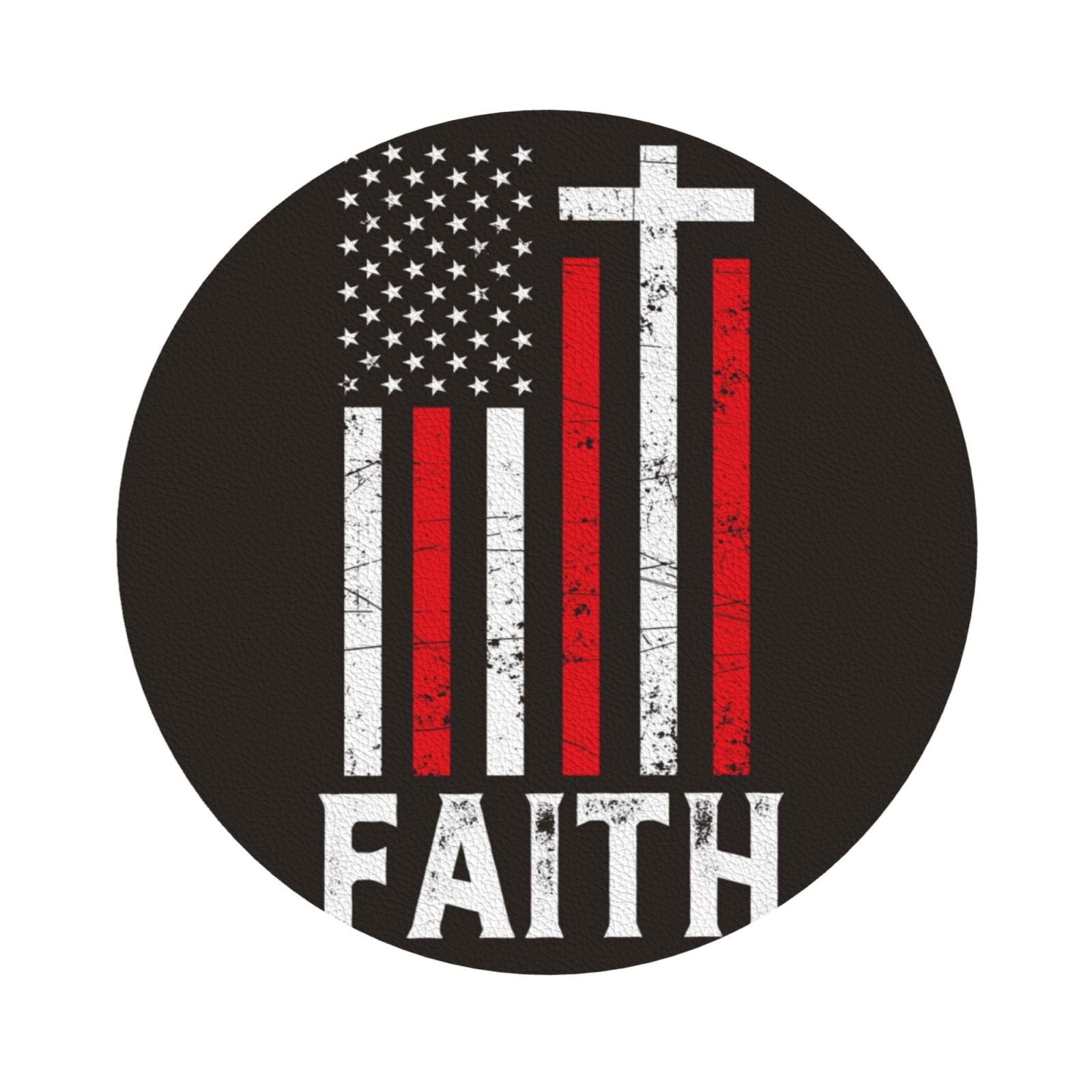 Ocsxa Usa Flag Cross Coasters For Drinks Leather Coasters Set Of 4 For ...