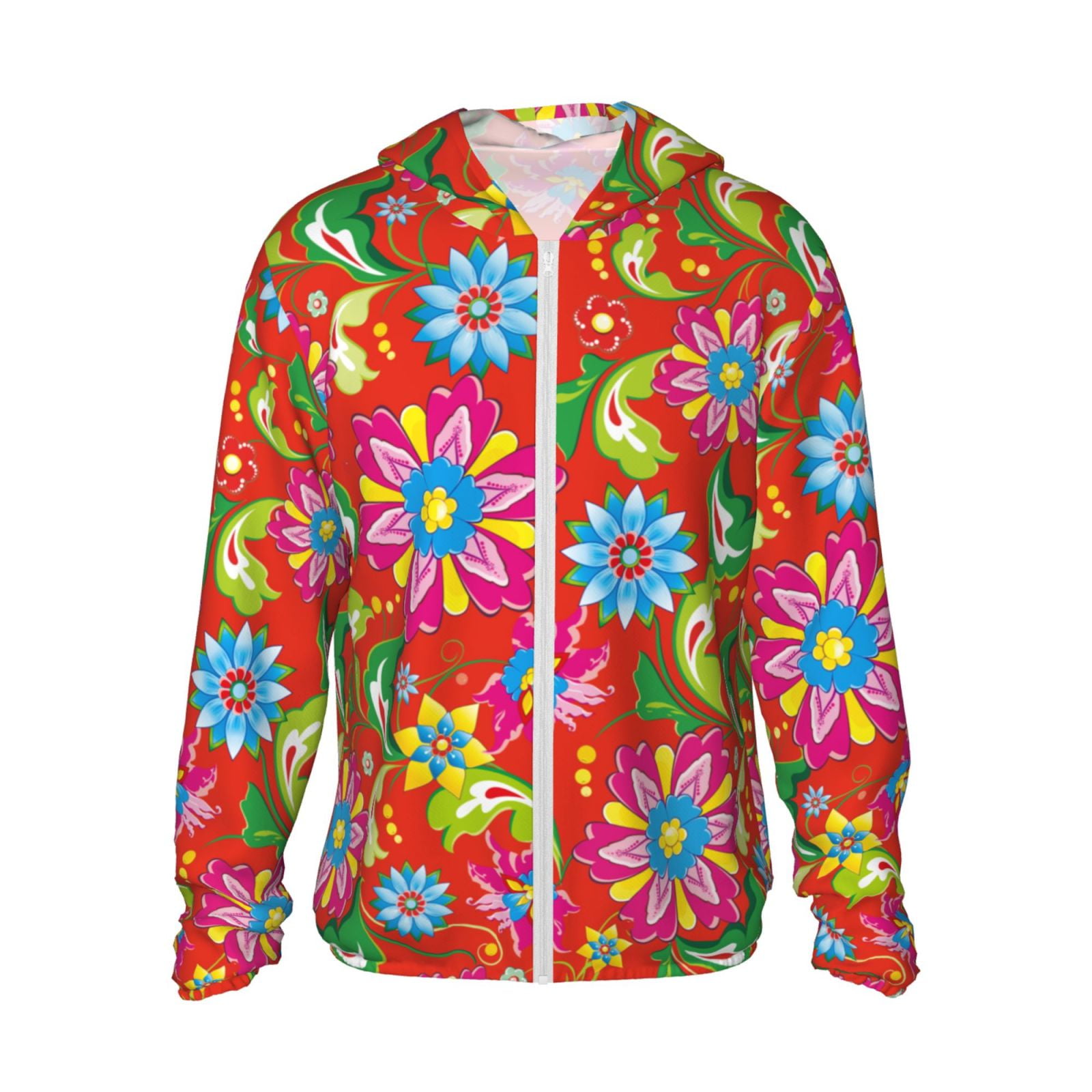 Ocsxa Vector Mexican Otomi Style Bright Women'S Men'S Full Zip Upf 50+ Sun Protection Hoodie ...