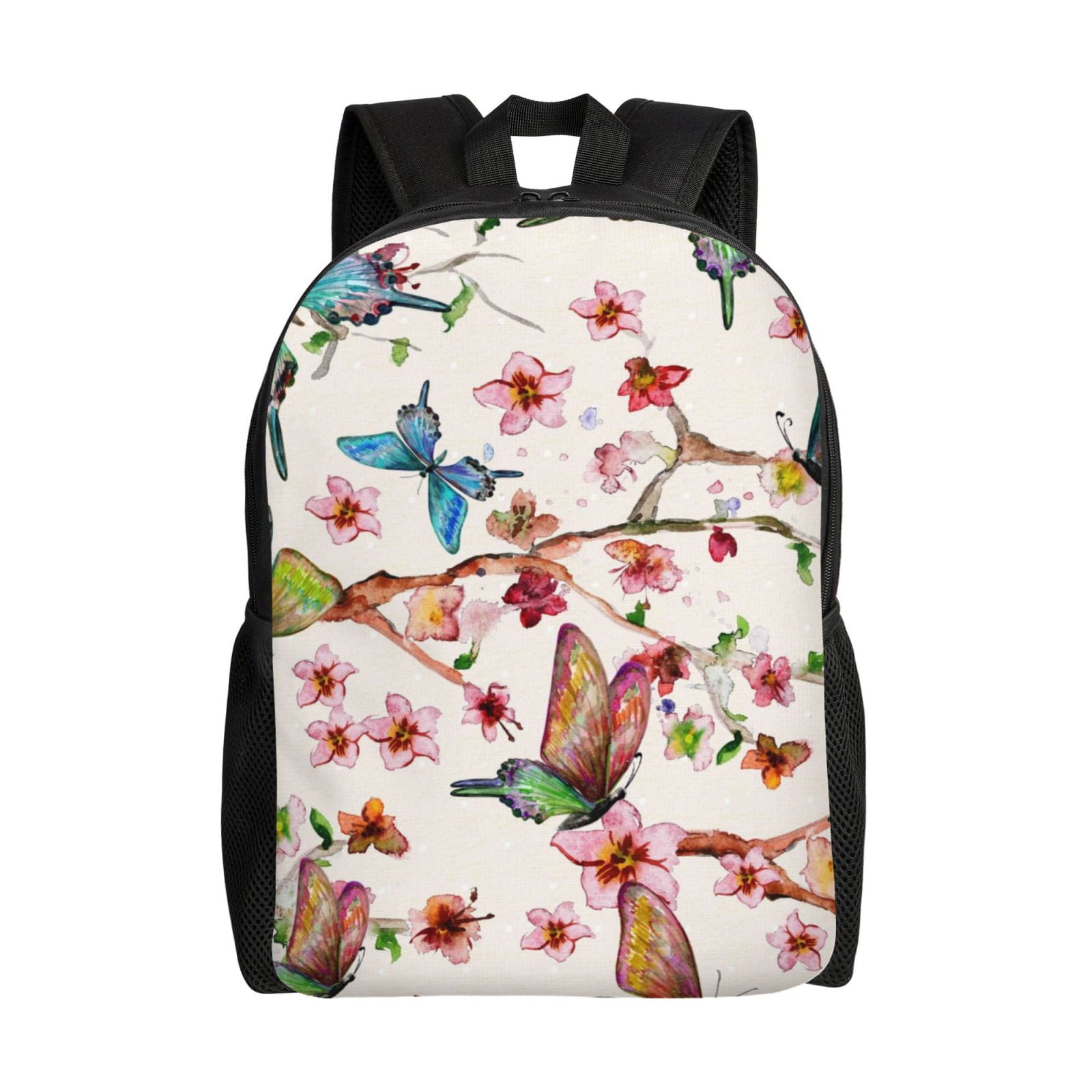 Ocsxa Watercolor Floral With Butterflies Backpack - Travel,or Work ...