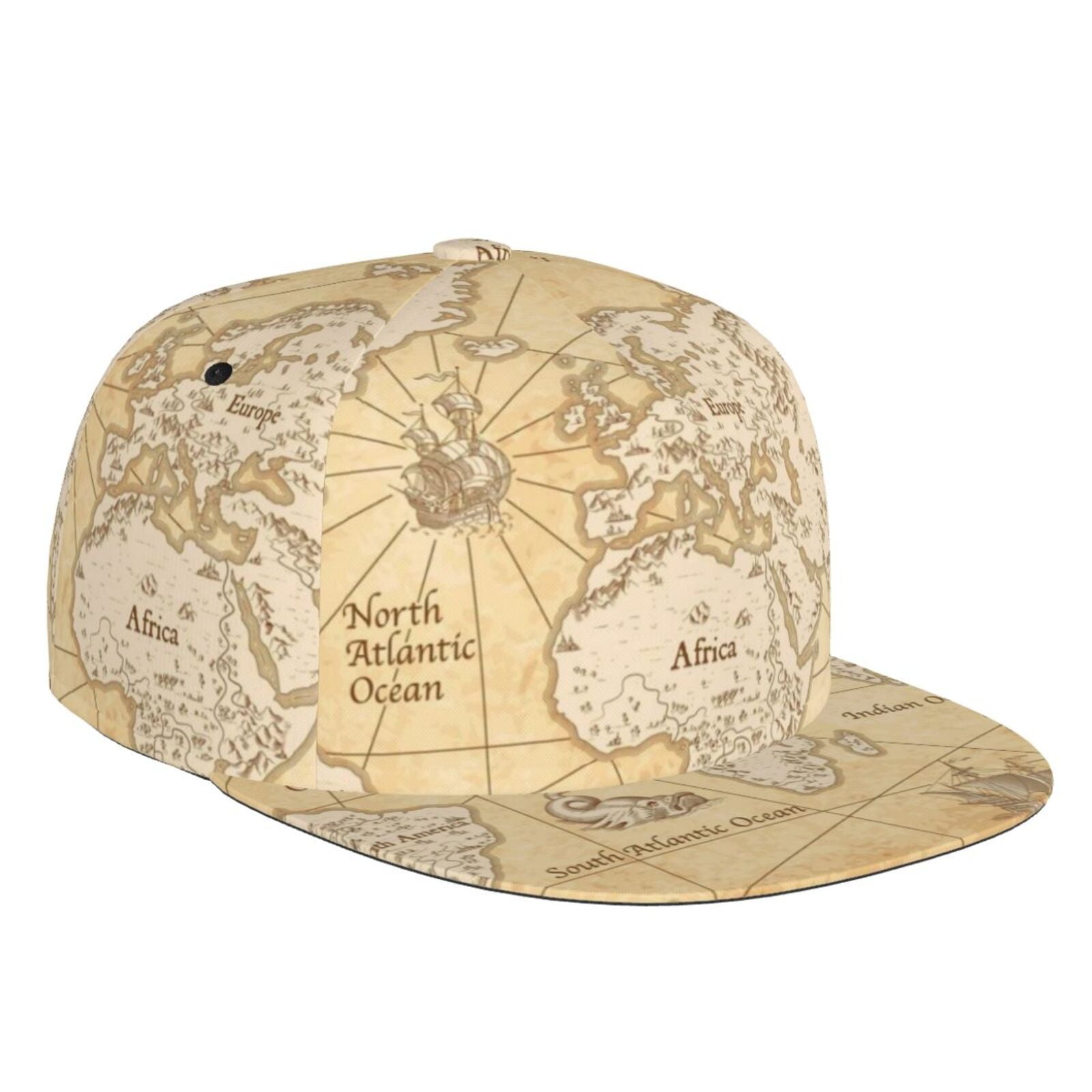 Ocsxa World Map Men Women Adjustable Baseball Cap Performance Snapback ...