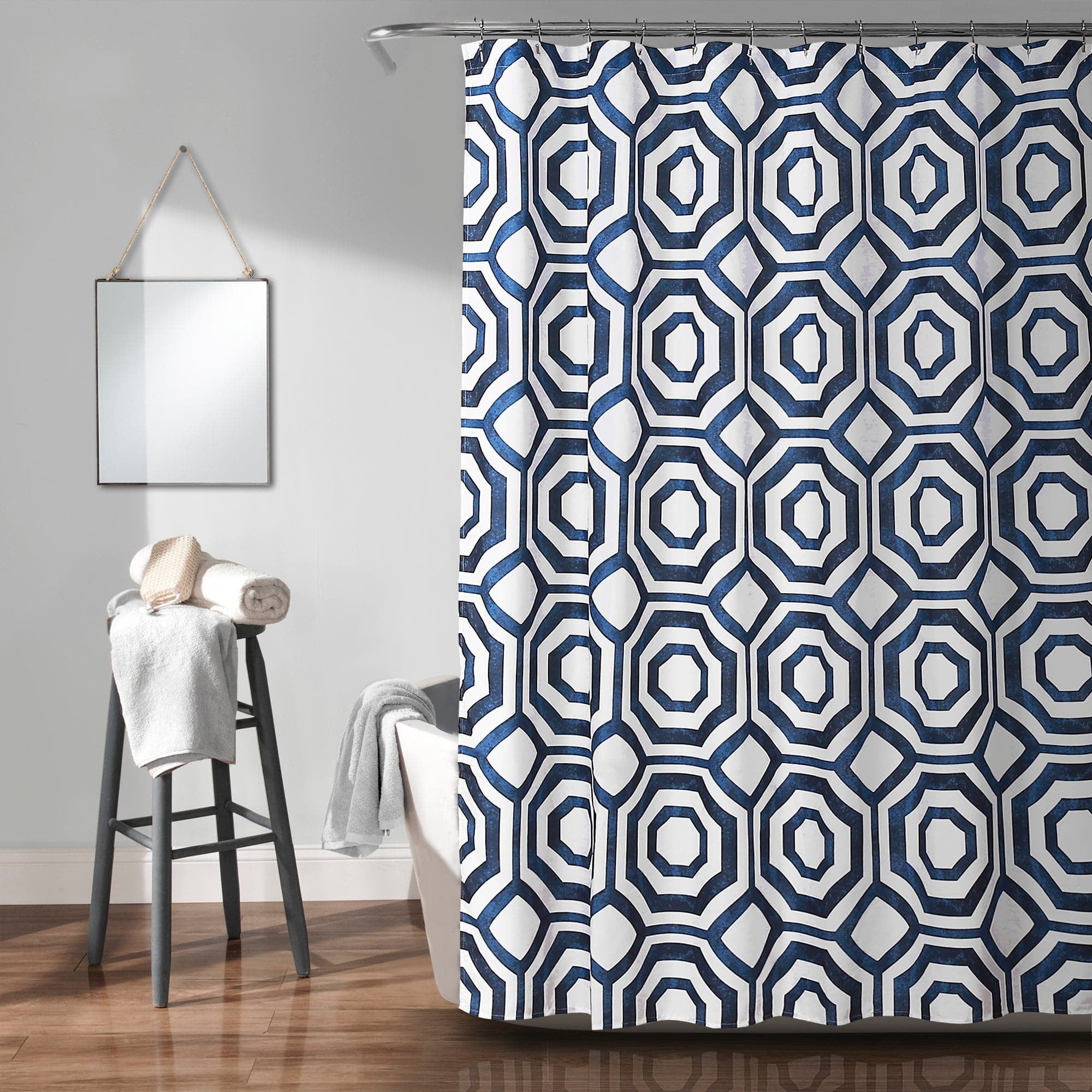 Octagon Blocks 72"x72" Shower Curtain - Walmart.com