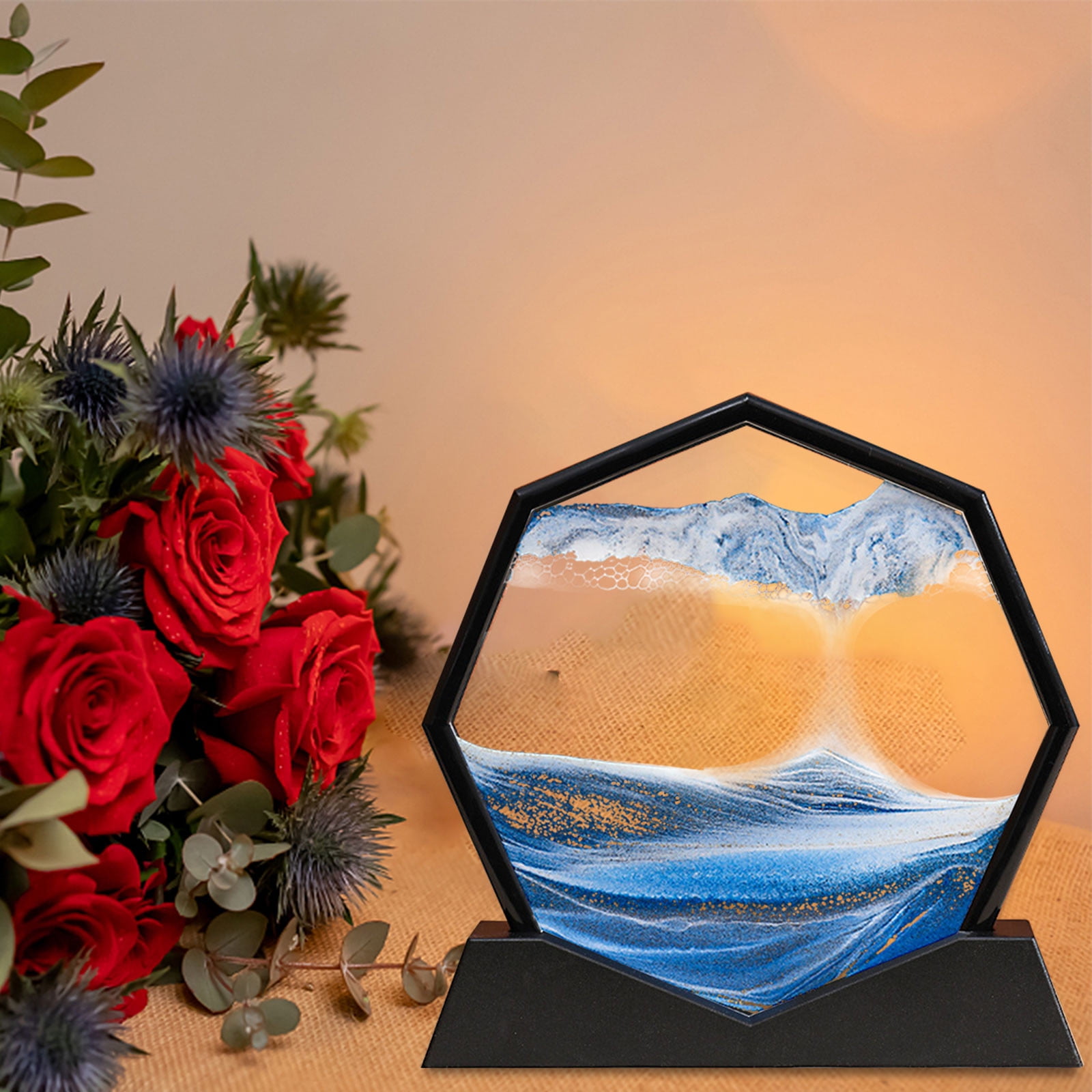 Octagon Dynamic Sand Pictures, Amazing Moving Sand Art, Glass 3D ...