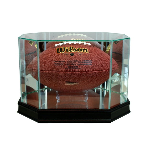 Octagon Football Display Case (Black with Conservation Glass) - Walmart ...
