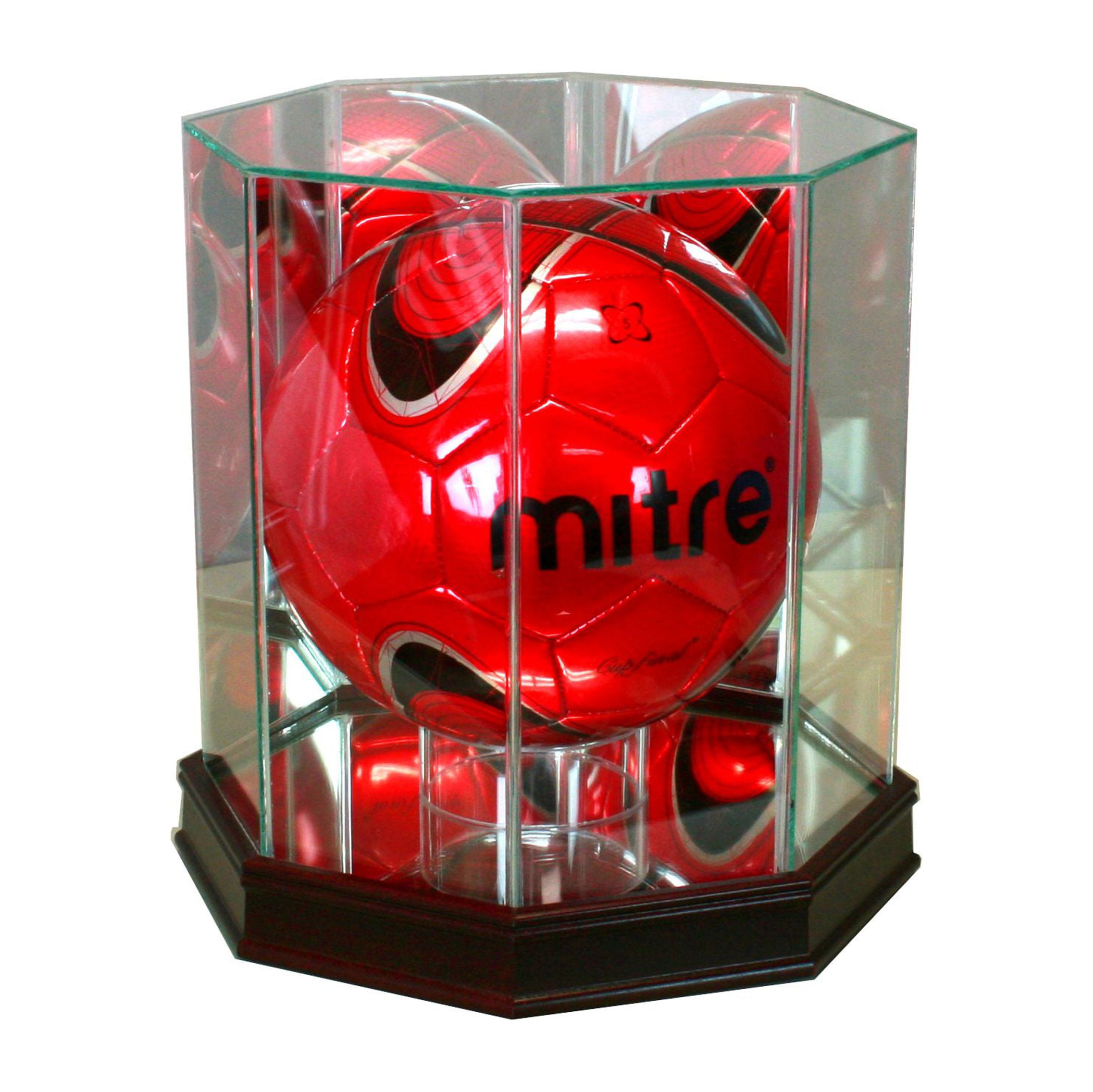 Clear Acrylic MINI - Miniature (not full size) Soccer Ball Display Case ...