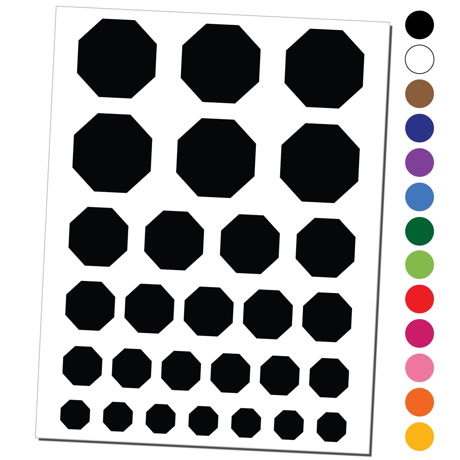 Octagon Solid Water Resistant Temporary Tattoo Set Fake Body Art ...