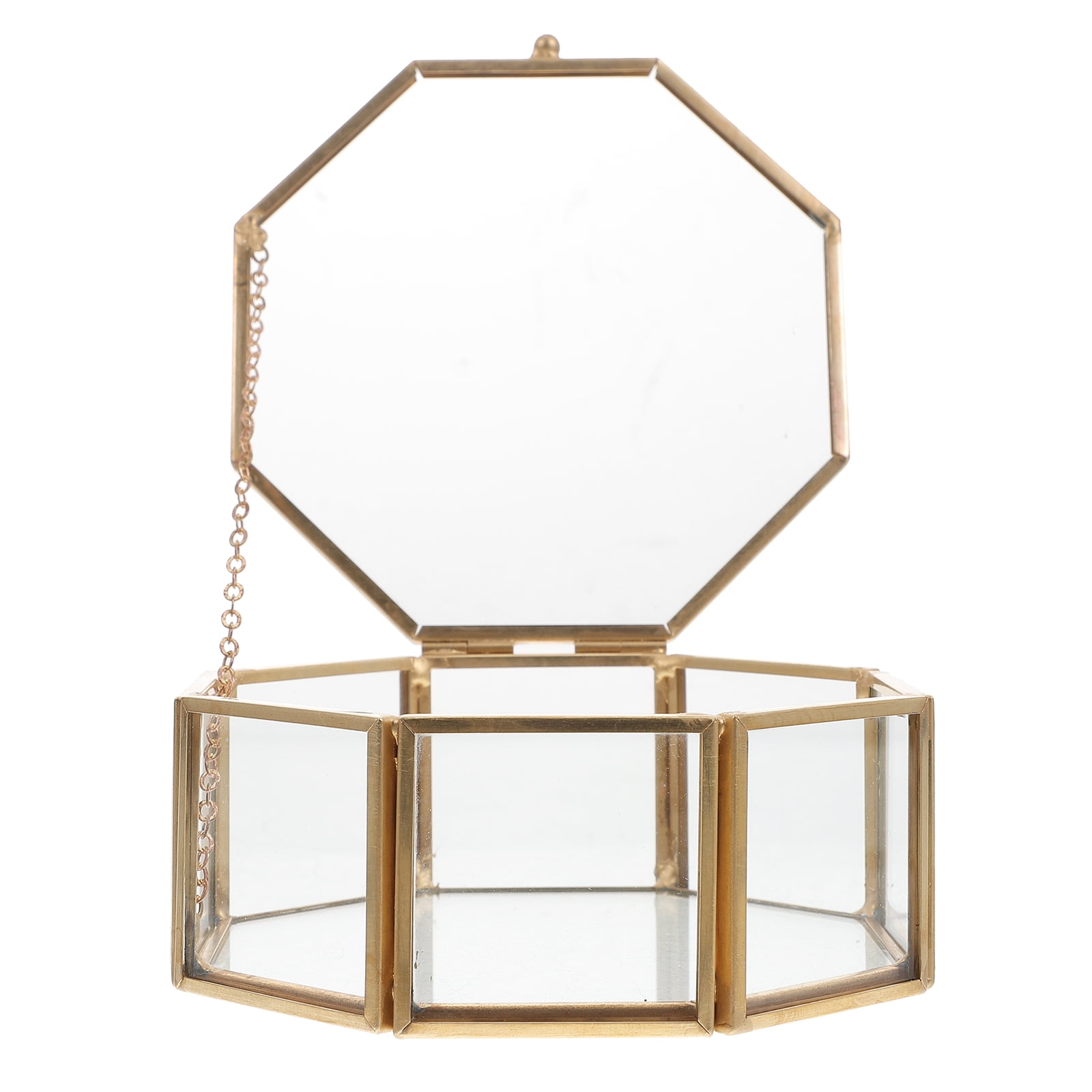 Octagon Storage Box Jewelry Boxes Holder Mirror Wall Decor Bracelet ...