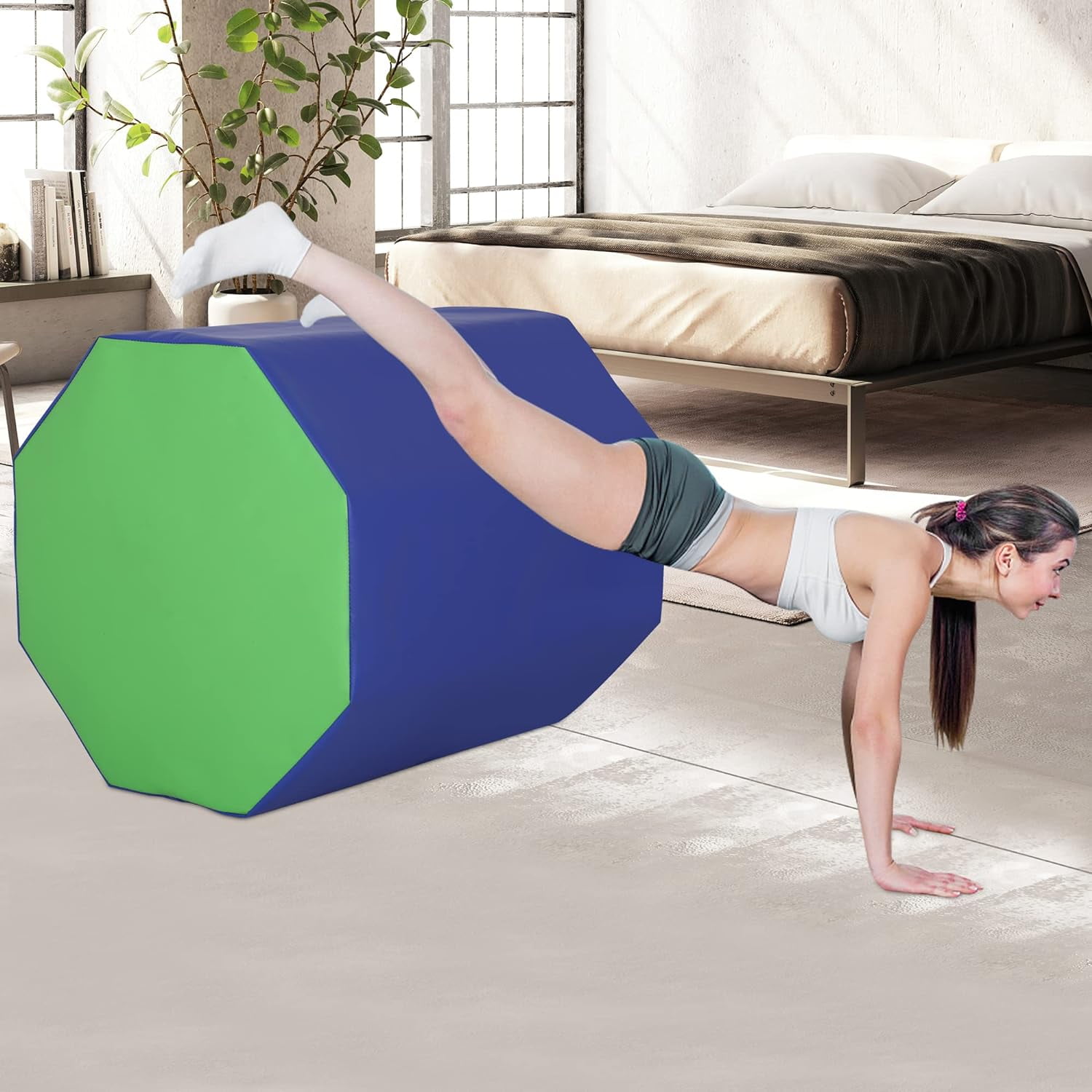 Octagon Tumbler Gymnastics Mat 24.4" x 25.6" Octagon Tumbling Mat for Gymnastics Somersault ...