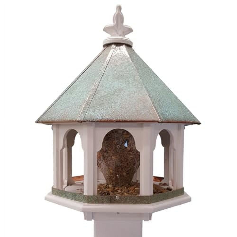 Octagon Wild Bird Feeder Solid Cellular PVC Patina Roof Made in The USA ...