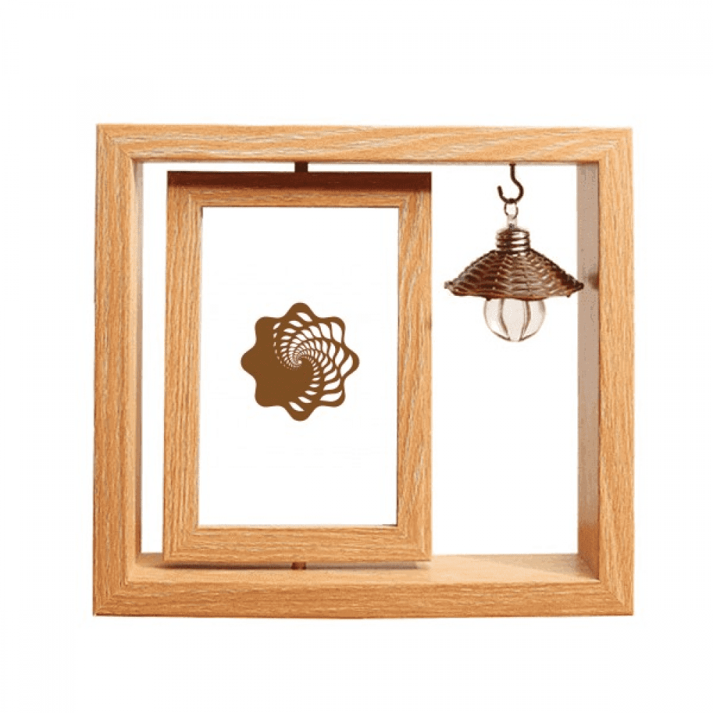 Octagonal Circular Infinite Hollowing Wooden Rotating Picture Photo ...