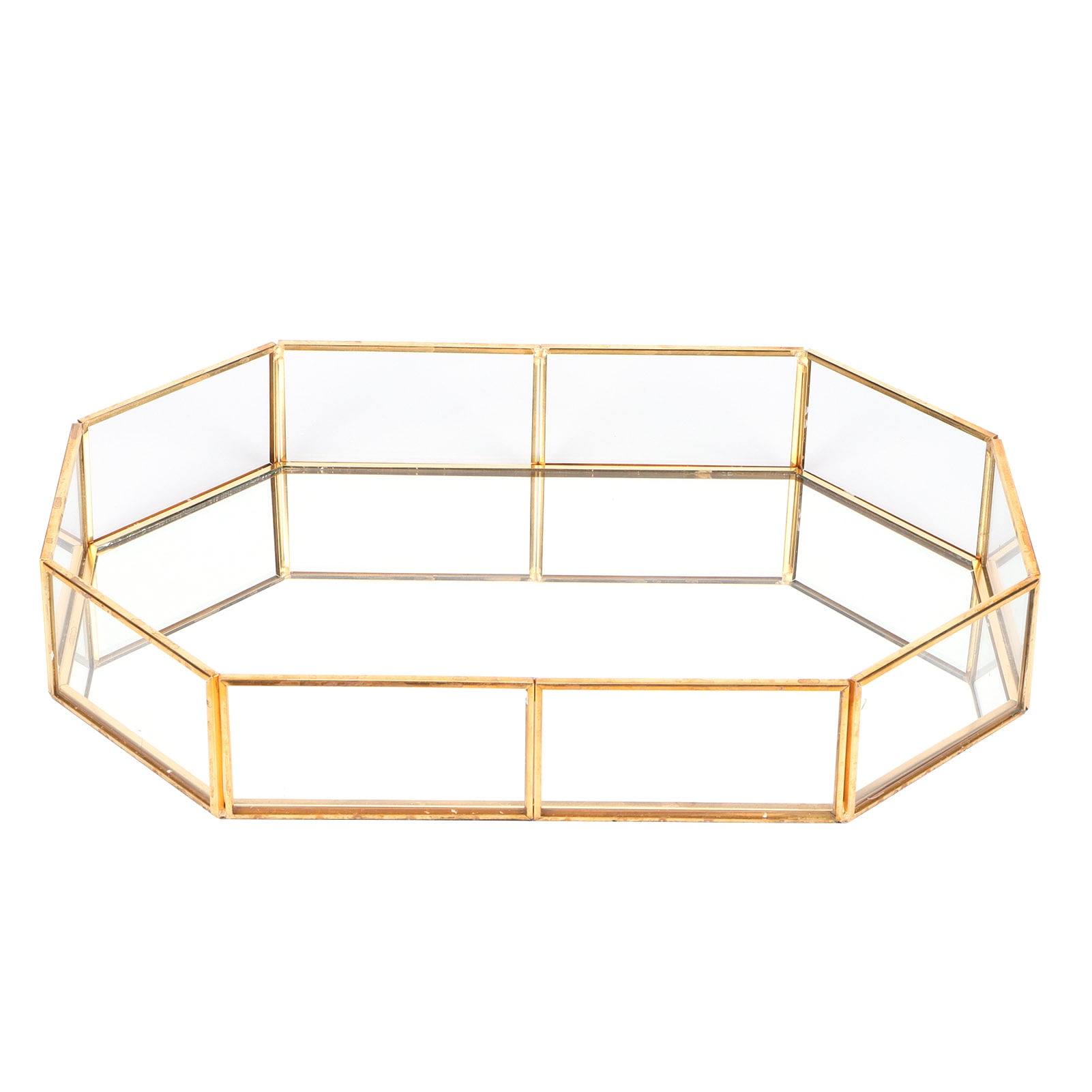 Octagonal Clear Glass Storage Organizer, Exquisite Shape With Practical ...