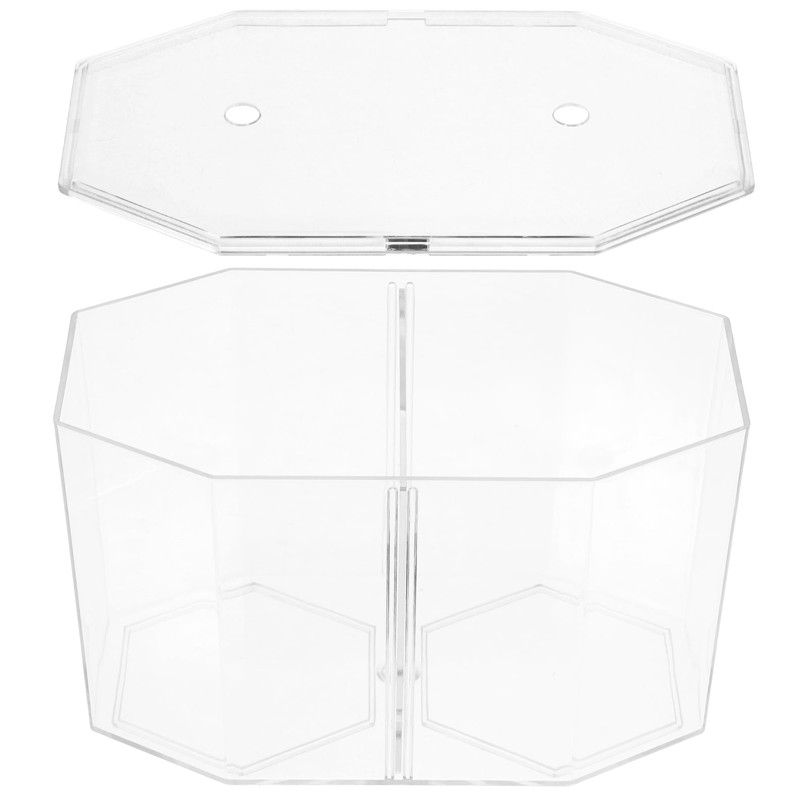 Octagonal Fish Tank Clear Breeding Betta Tanks Small Fishtanks Aquarium ...