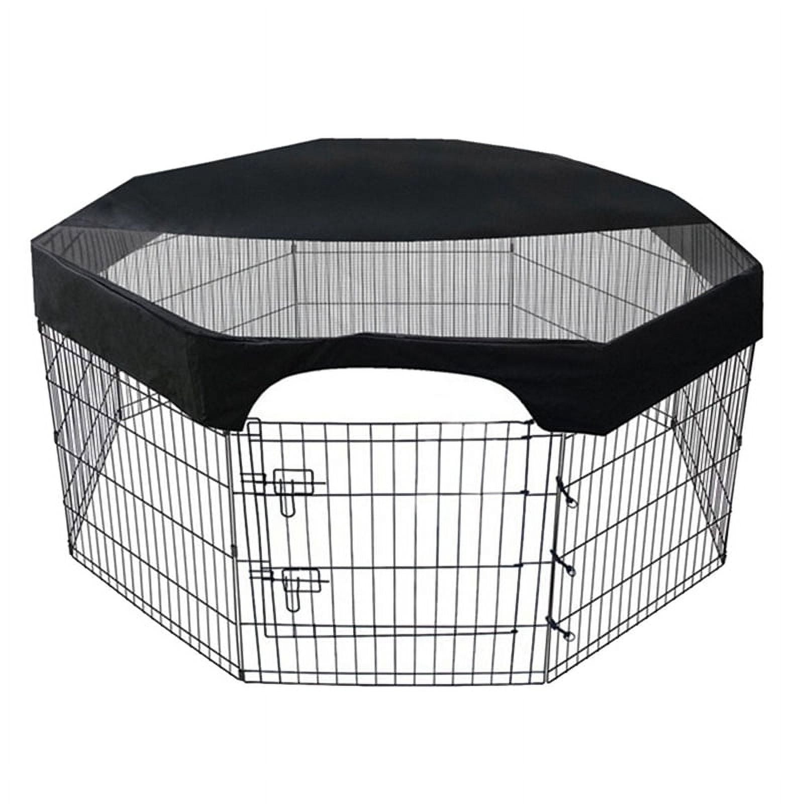 Octagonal Pet Playpen Cover Mesh Fabric Sunscreen Cover Black Covers ...