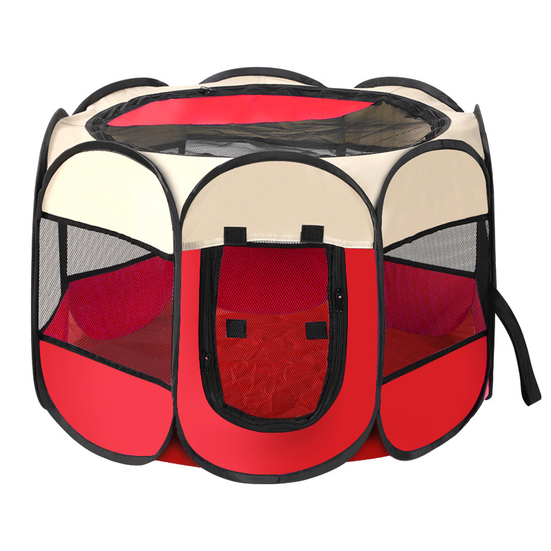 Octagonal Pet Tent Foldable Portable Oxford Cloth Cat and Dog Nest ...