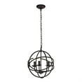 Octavia Collection 3 Light Pendant Lamp In Dark Brown Finish - 14"D X ...