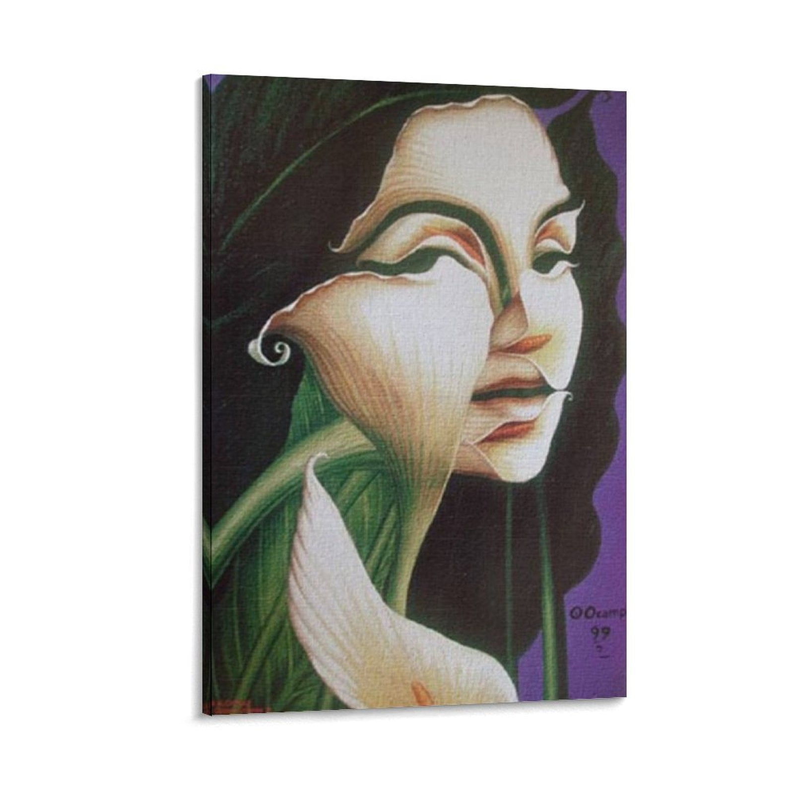 Octavio Ocampo Print Painting Lily Woman Room Aesthetic Poster Print ...
