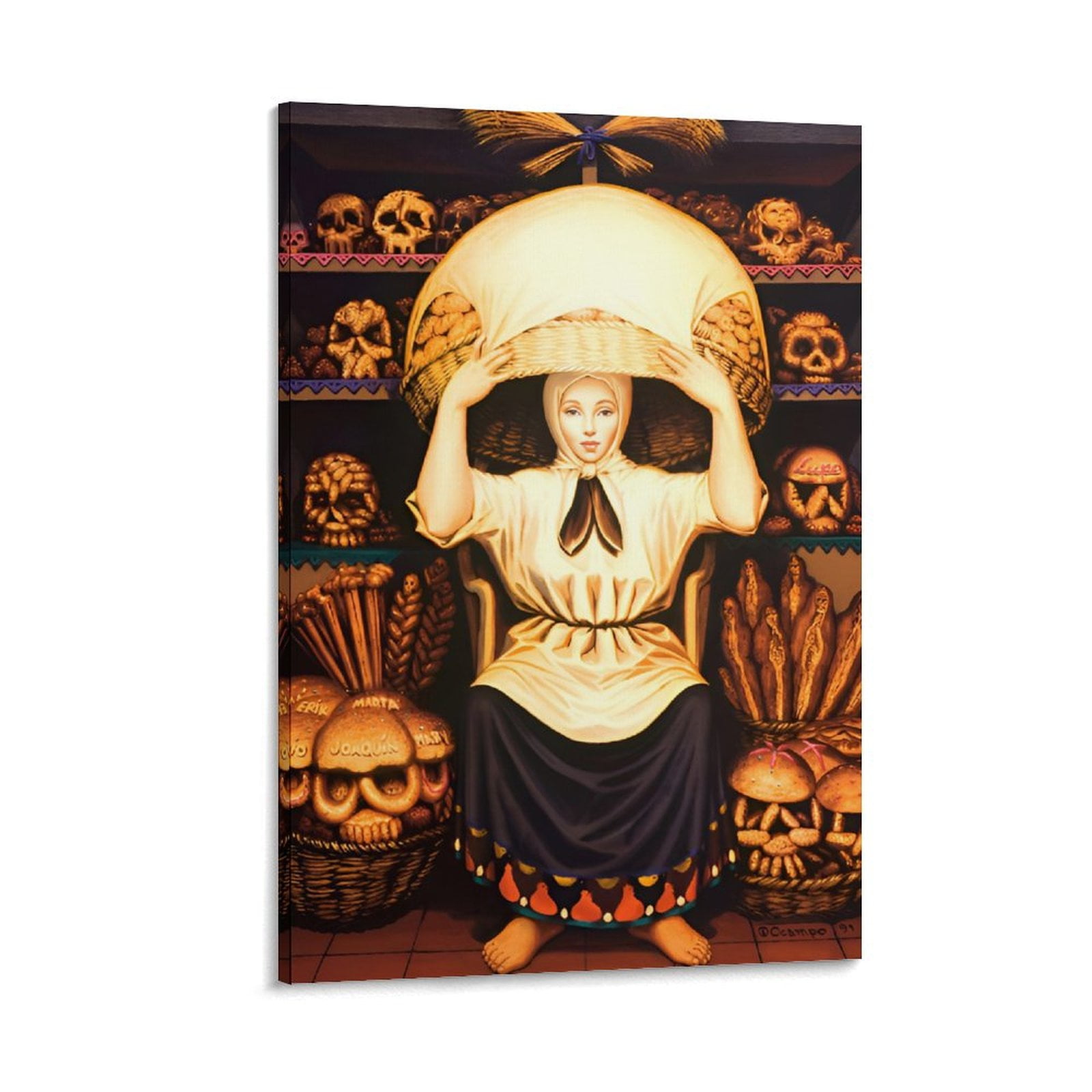 Octavio Ocampo Print Painting Skull Print Photo Art Painting Canvas ...