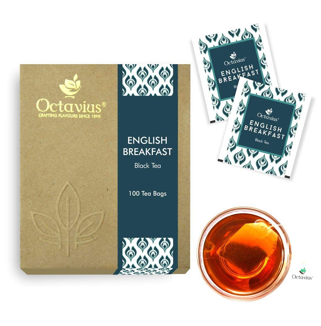Octavius | Black TWE5 Tea | English Breakfast Black Tea | 100 Enveloped ...