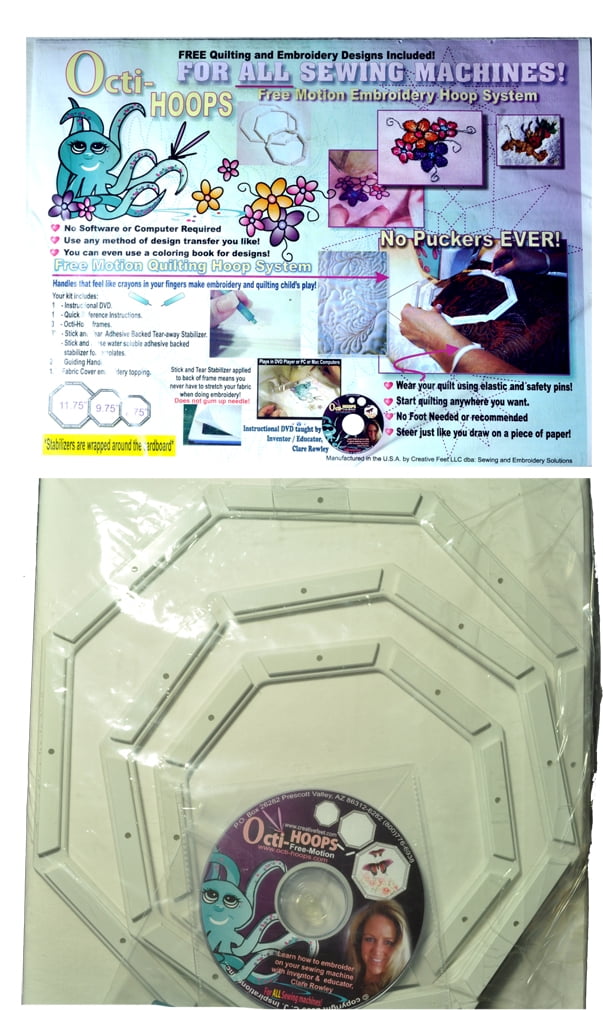 Octi-Hoops Sewing Machine Embroidery Hoops CFHP-K1 - Walmart.com