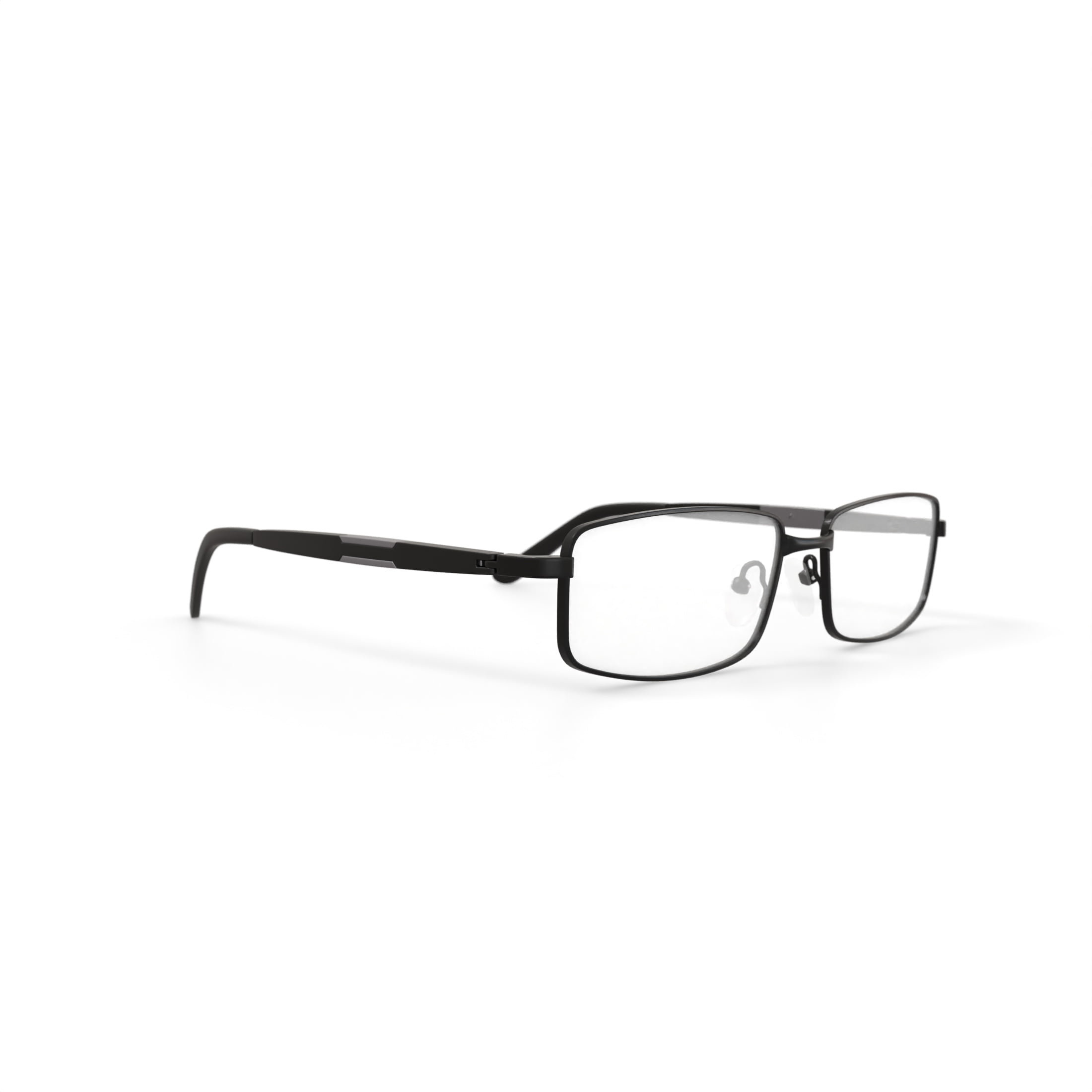 Octo 180 Men's Rectangle Eyeglasses, Sportsman, Black, with Case ...