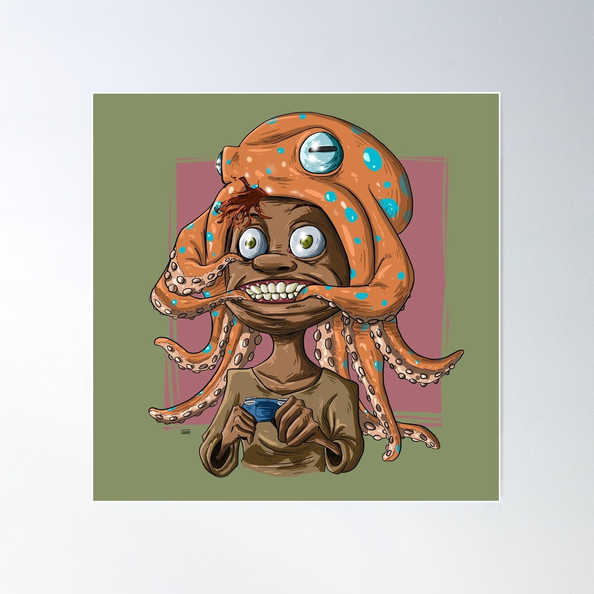 Octo-Assistance Poster Wall Art, Modern Wall Decor For Living Room ...