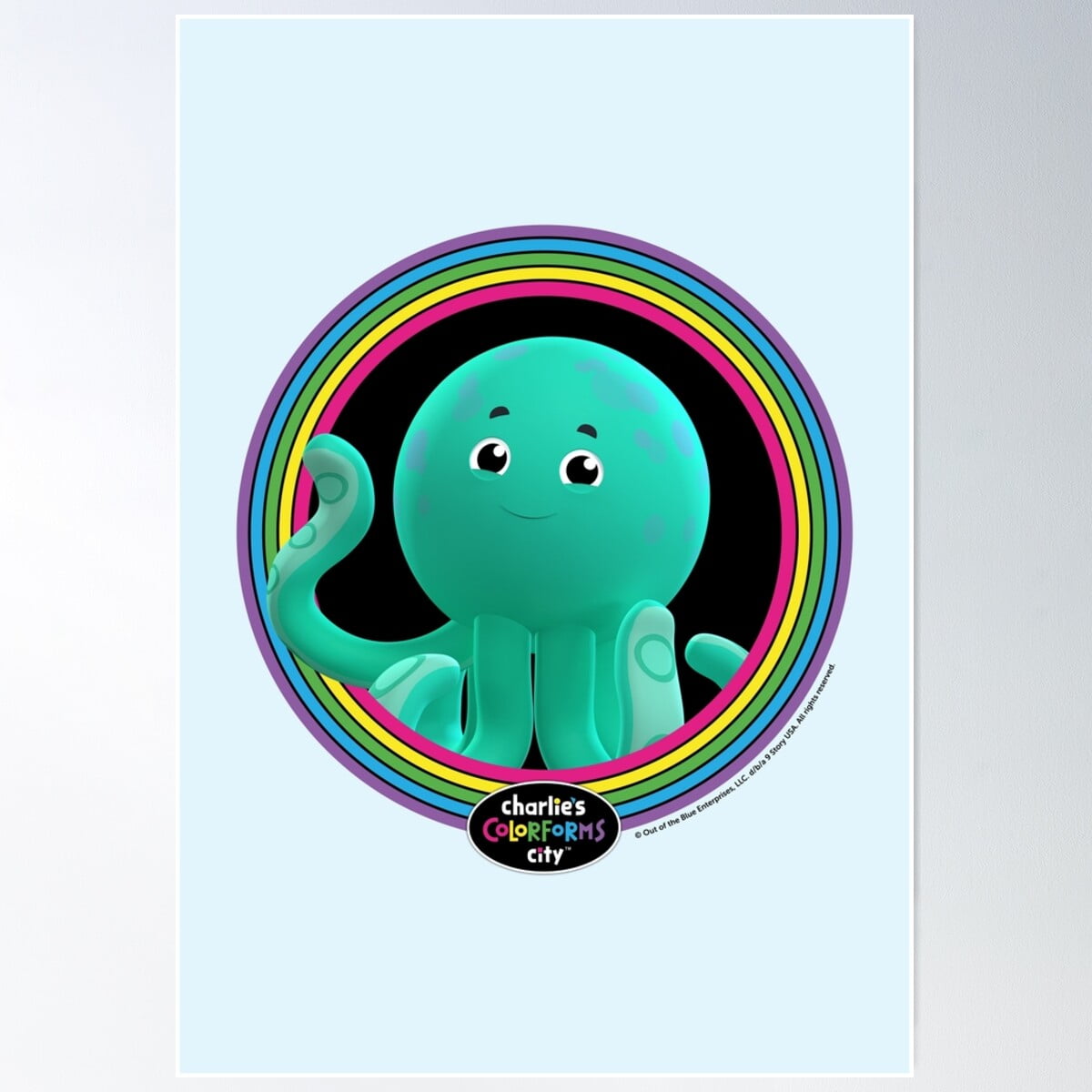Octo-Bocto Charlie'S Colorforms City Poster Wall Art, Modern Wall Decor ...