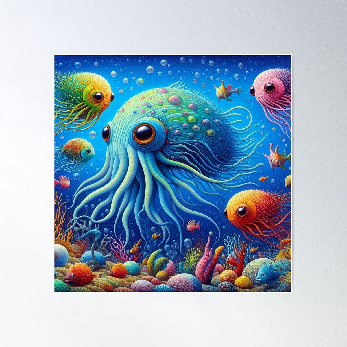 Octo Dream Poster Wall Art, Modern Wall Decor For Living Room Bedroom ...