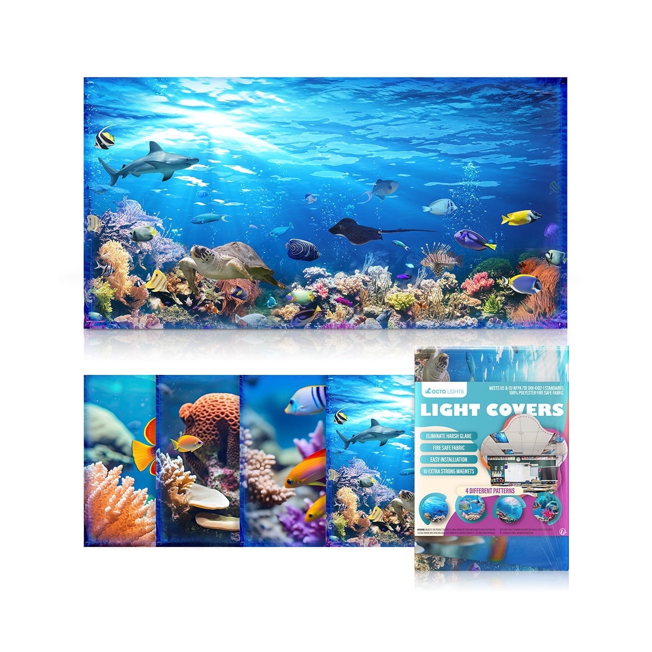Octo Lights Fluorescent Light Covers For Ceiling Lights Magnetic ...