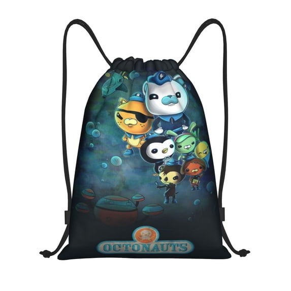 Octo-Naut Drawstring Bags Large Capacity Shopping Bag Durable Cartoon ...