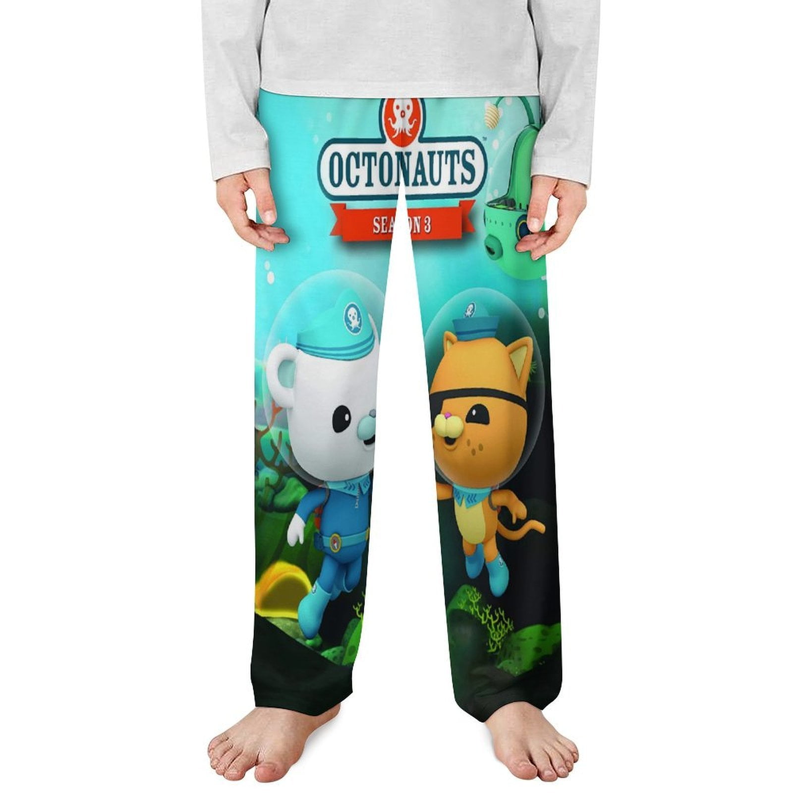 Octo-Naut Pajama Pants Cartoon Casual Lounge PJ Bottoms with Pockets ...
