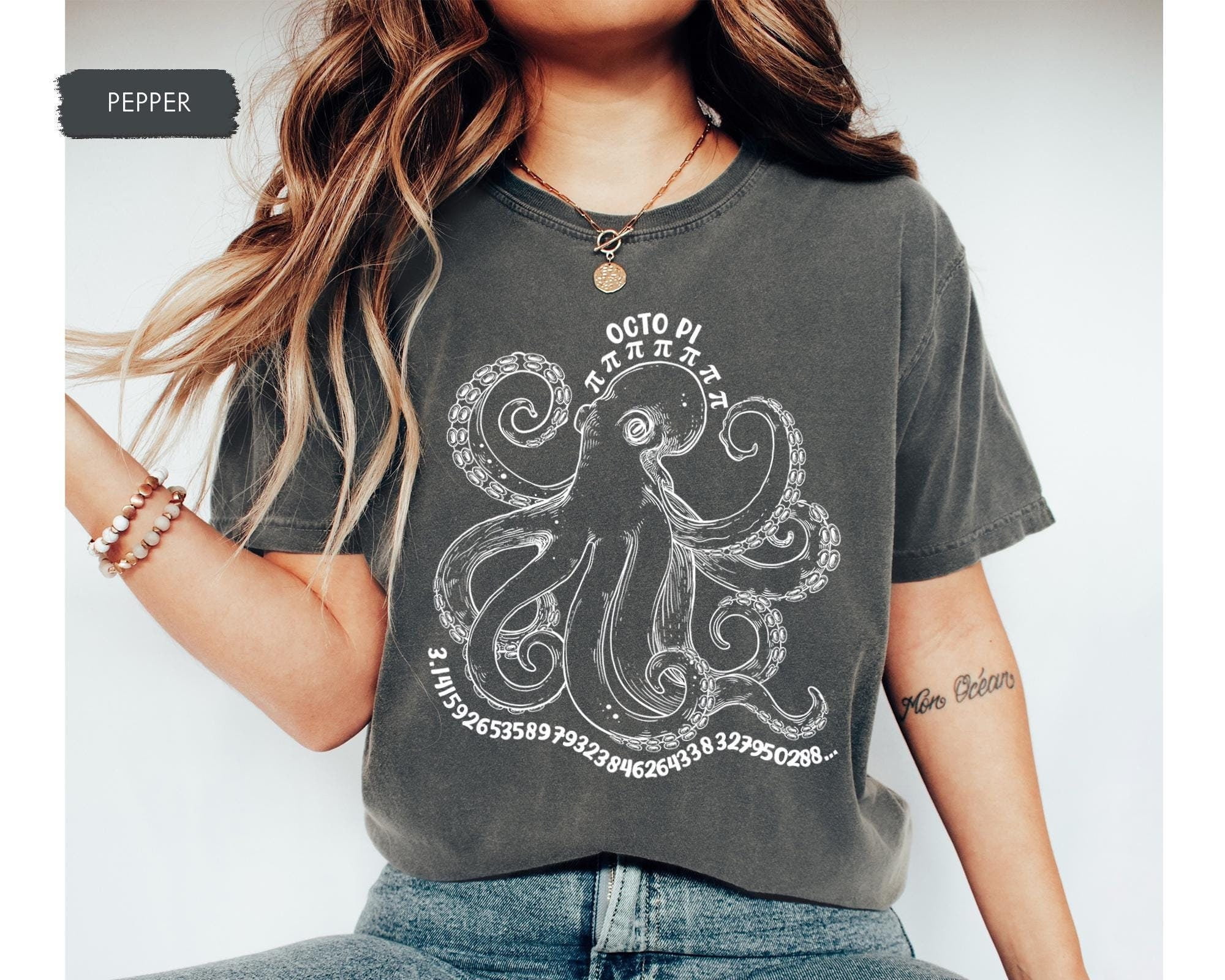 Octo Pi Math Shirt, Funny Math Teacher Shirt, Octopus Happy Pi Day ...
