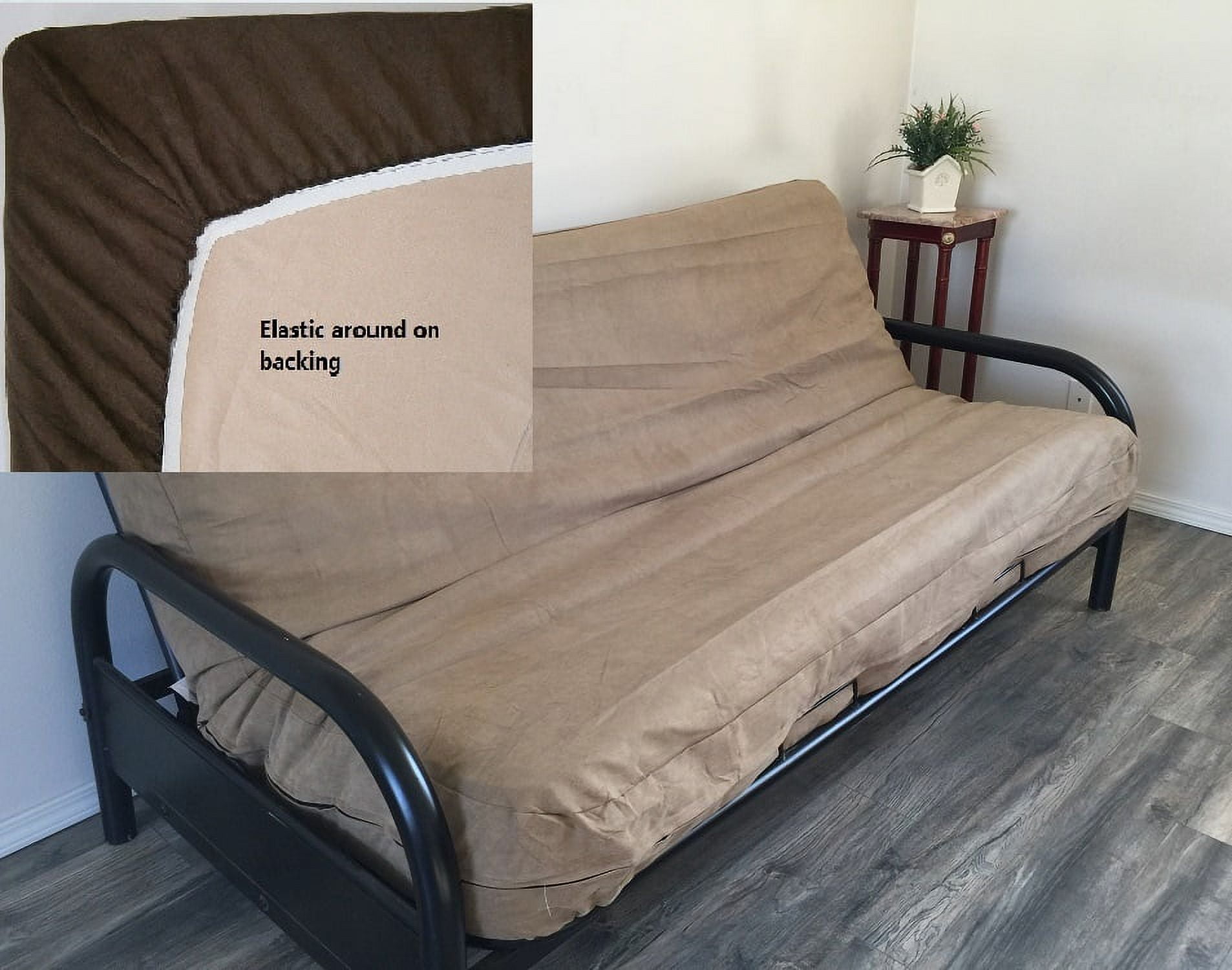 OctoRose Easy Fit Fitted Futon Cover | Bonded Micro-Suede Slipcover ...