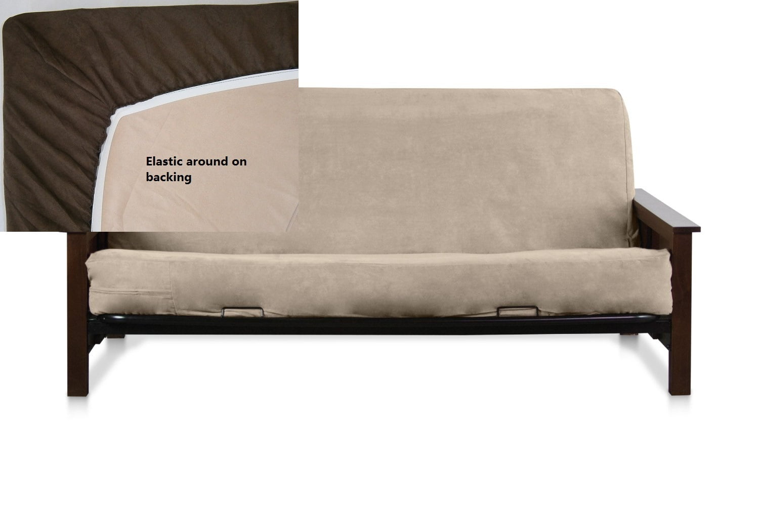 OctoRose Easy Fit Fitted Futon Cover | Bonded Micro-Suede Slipcover ...