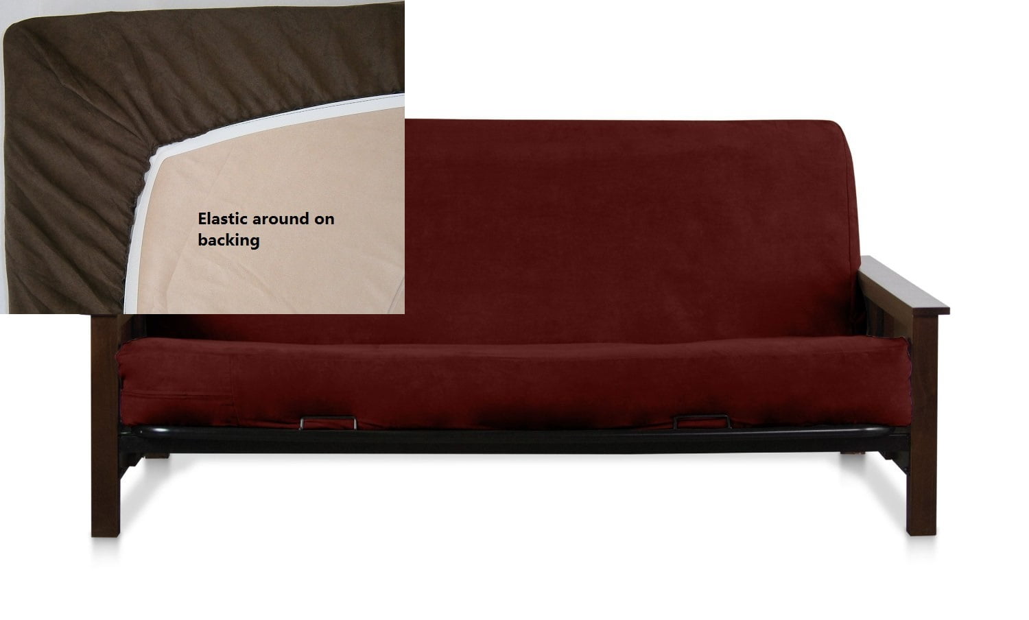 OctoRose Easy Fit Fitted Futon Cover | Bonded Micro-Suede Slipcover ...