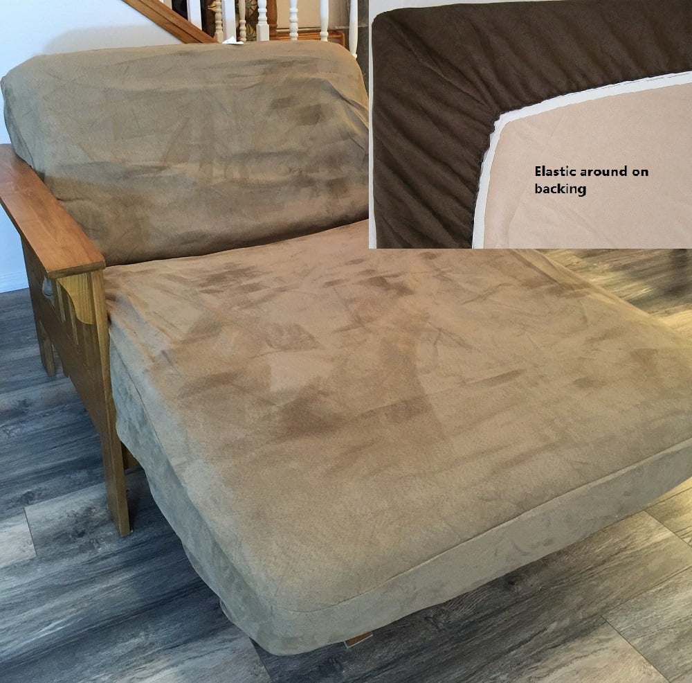 OctoRose Easy Fit Fitted Futon Cover | Bonded Micro-Suede Slipcover ...