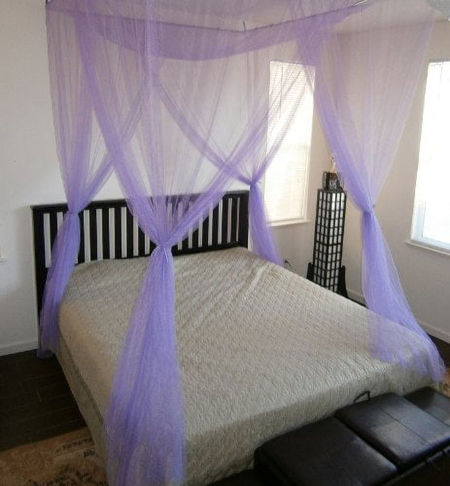 OctoRose Four Post Mosquito Net Bed Canopy - Fits All Size Beds Outdoor ...
