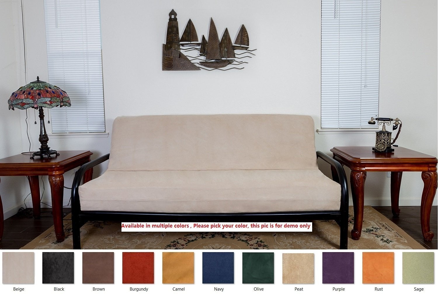 OctoRose® Heavy Duty Use Bonded Classic Soft Micro Suede Futon Mattress ...