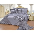 OctoRose® Satin Silk Wedding Bedding Bedspread Comforter Set, Royalty ...