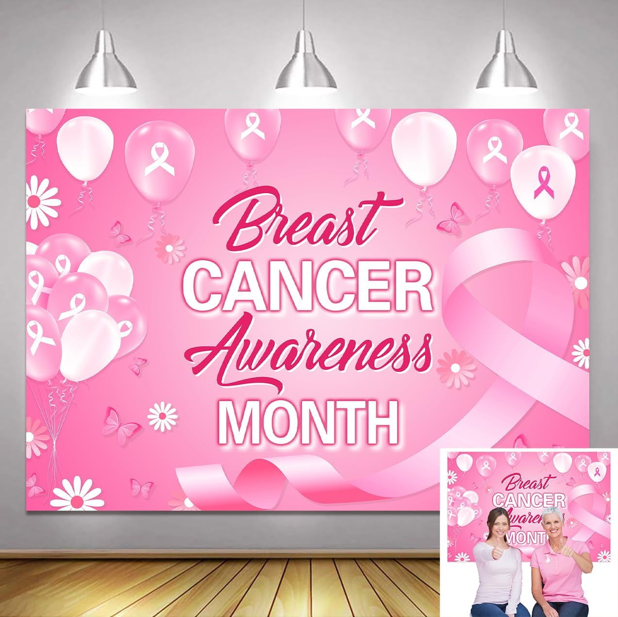 October Breast Cancer Awareness Month Beautiful Backdrop Pink Ribbon ...