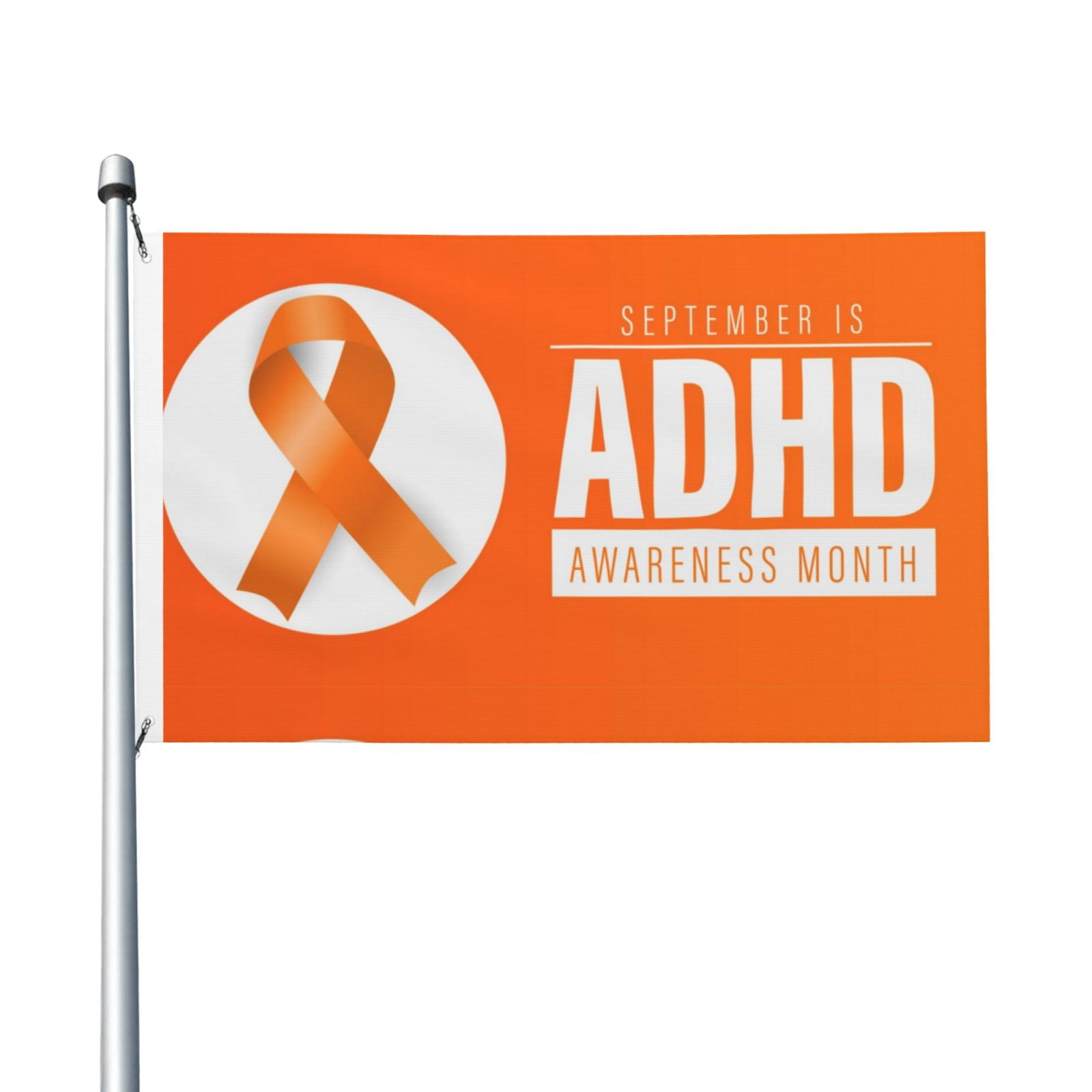 October Is Adhd Awareness Month Orange Ribbon Garden Flags 3x5 Ft ...