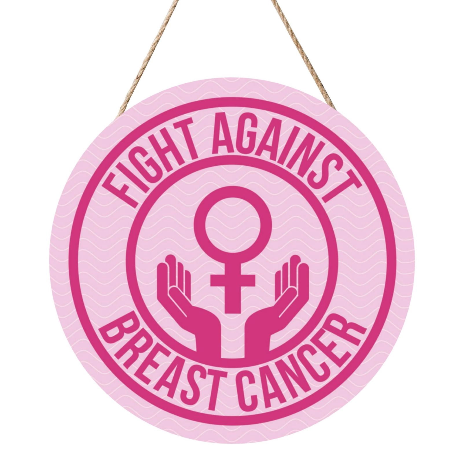 October Is Breast Cancer Awareness Month Pink Ribbon Wooden Hanging ...