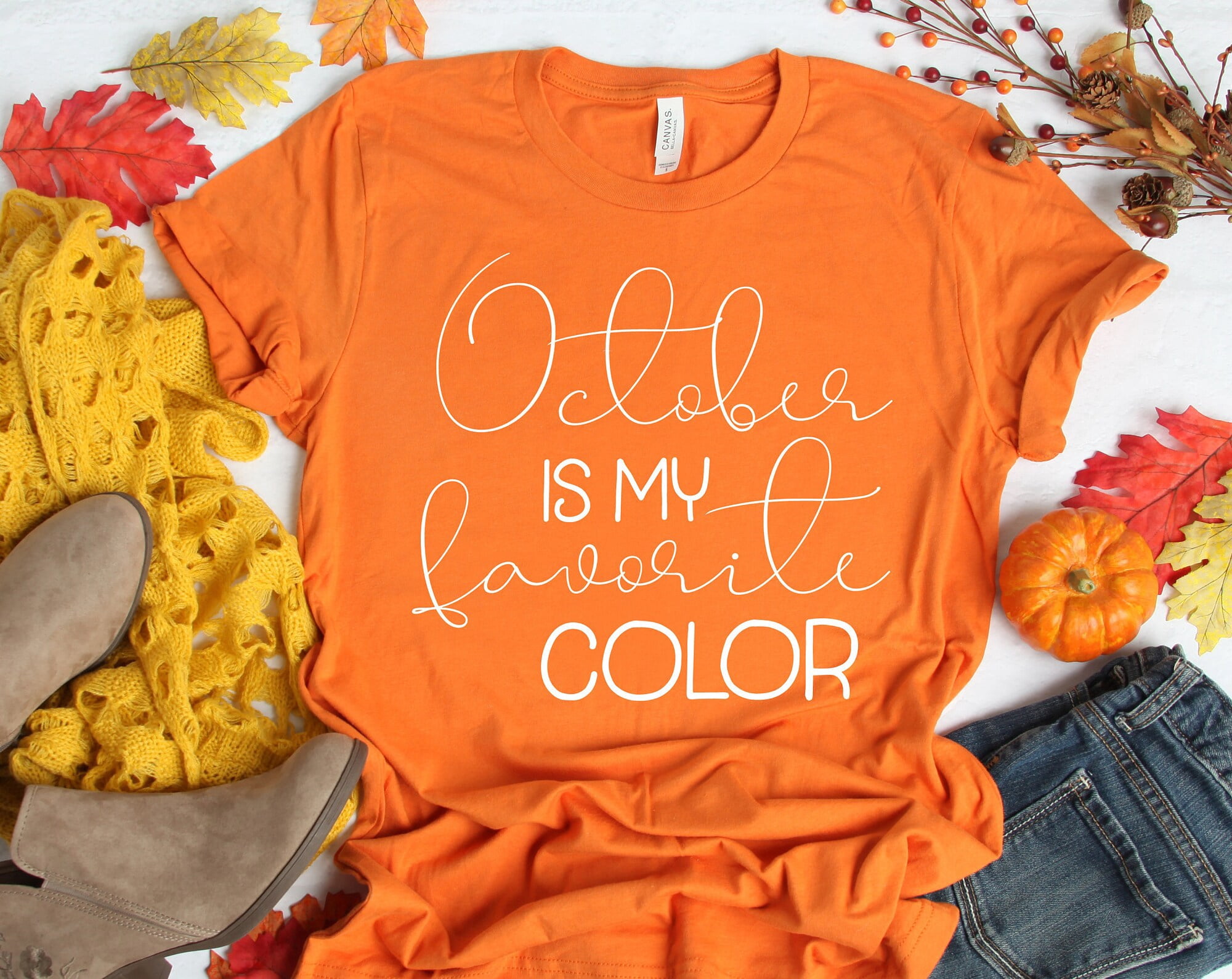 October Is My Favorite Color Shirt Thankful Shirt Fall Tshirt Fall ...