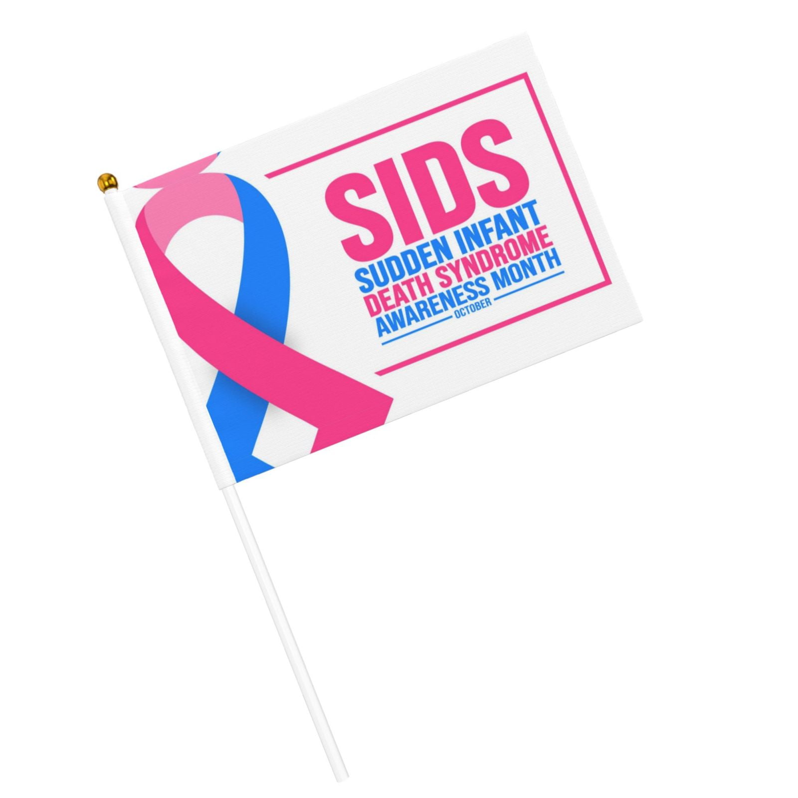 October Is Sids Awareness Month Flag Small Mini Hand Held Flags Small ...