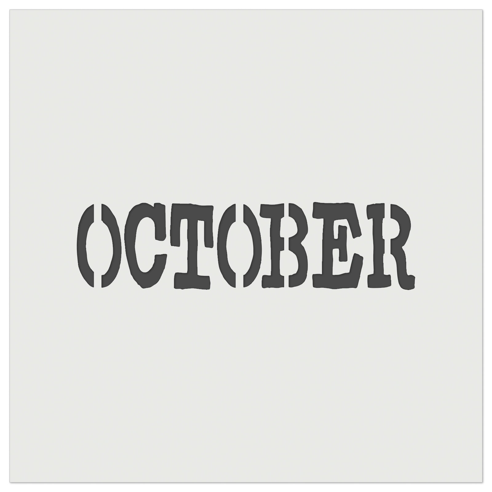 October Month Calendar Fun Text DIY Cookie Wall Craft Stencil - 3.5 ...