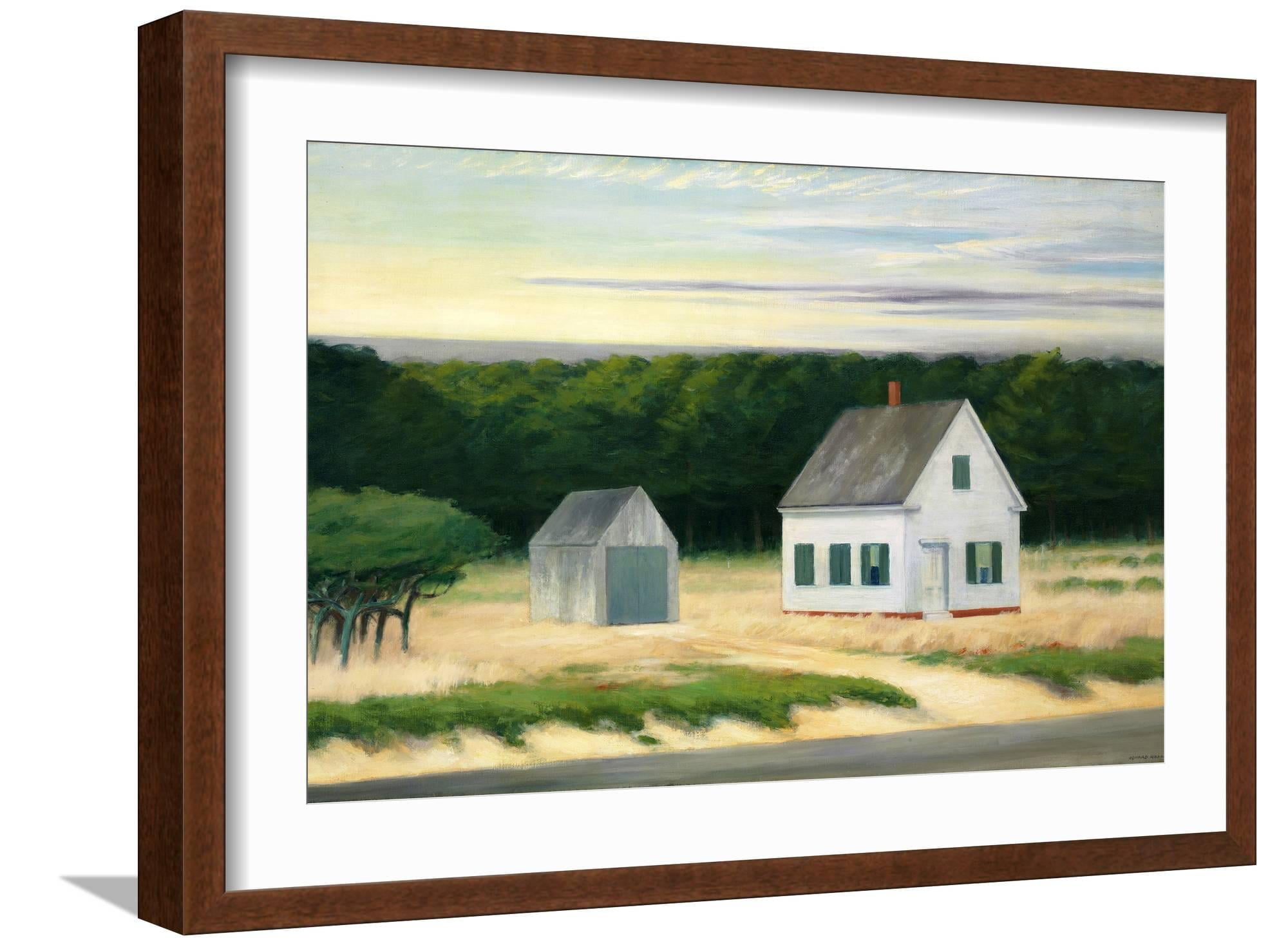 Art.com October on Cape Cod Giclee Print by Edward Hopper, Brown Frame ...