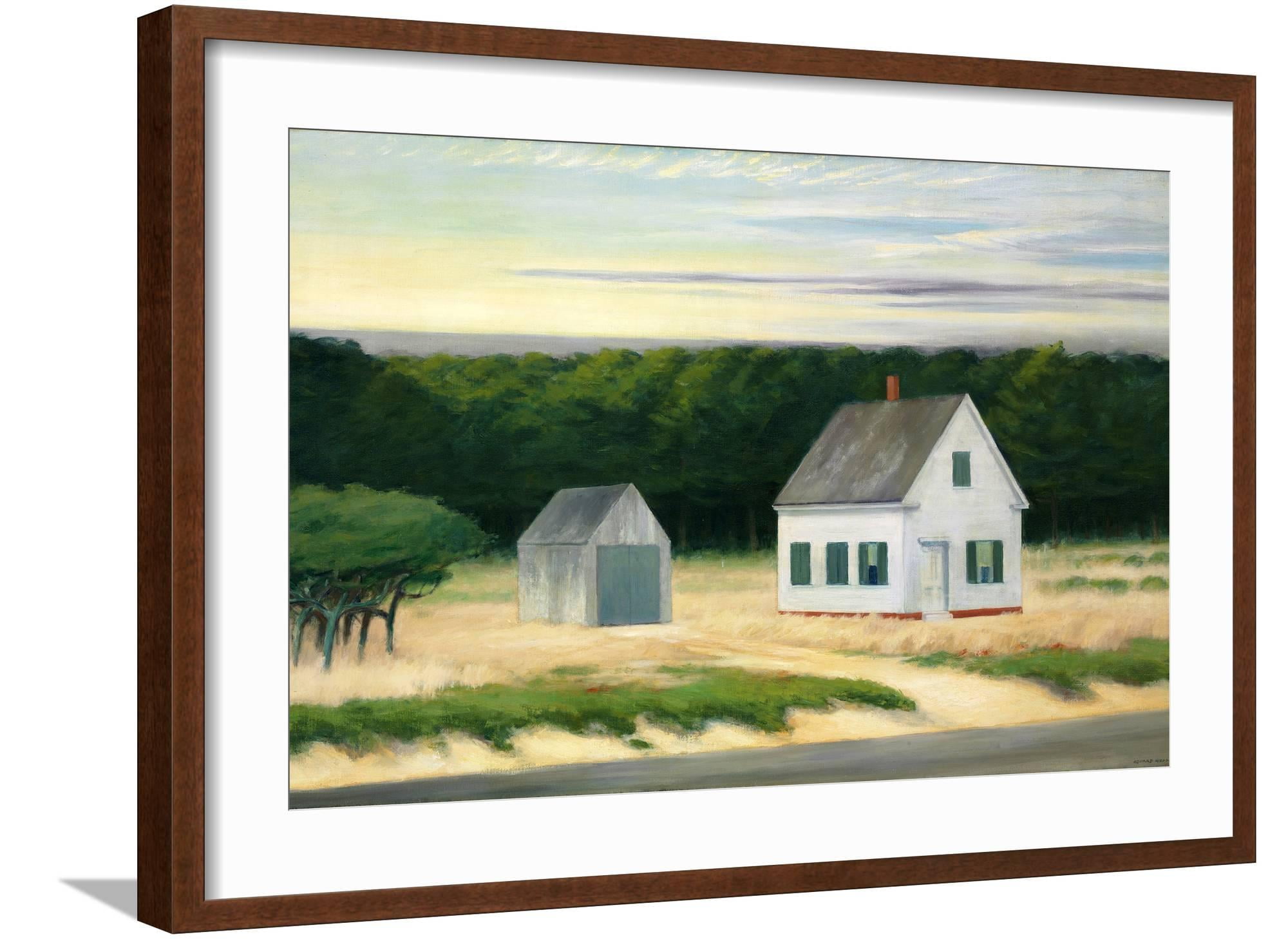 Art.com October on Cape Cod Giclee Print by Edward Hopper, Brown Frame ...